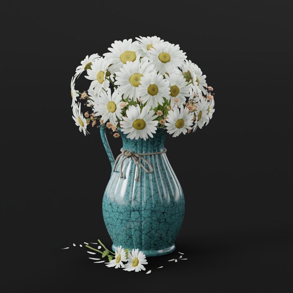 White Daisy | Indoor Plants models | BlenderKit
