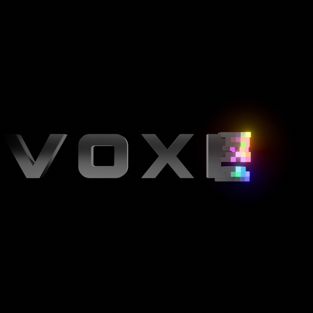 3D Voxel Text Transition | Typography scenes | BlenderKit