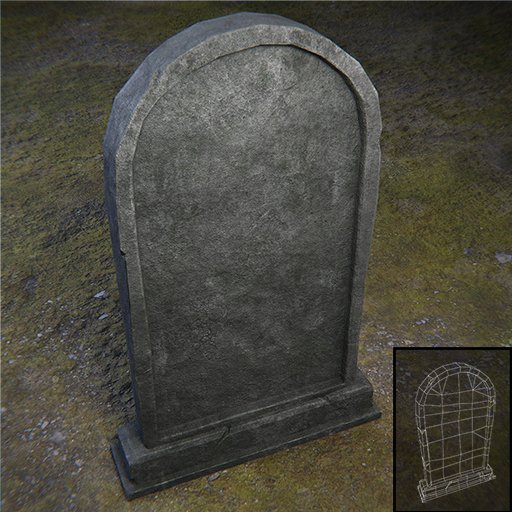 Tombstone Curve | Exterior Elements models | BlenderKit