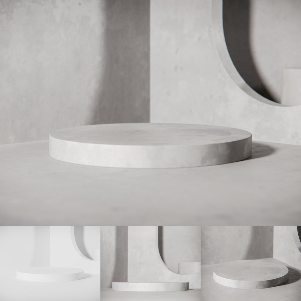 Concrete Minimalism | Studio scenes | BlenderKit