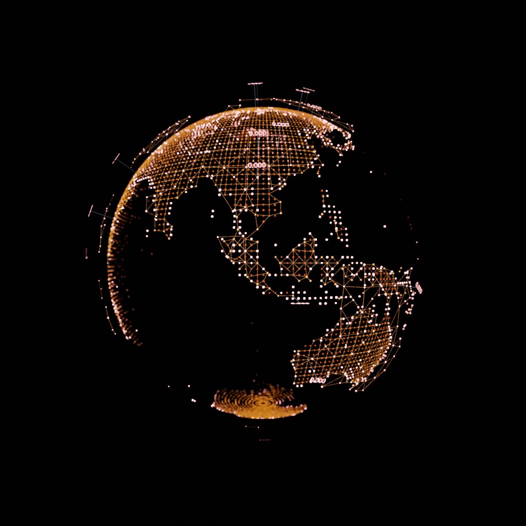 3D Hologram Earth Geometry Node | templates scenes | BlenderKit