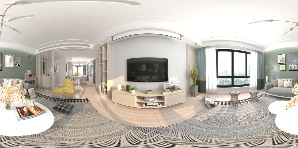 Living room | FREE Interiors HDRis | BlenderKit