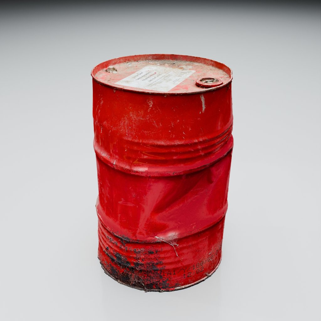 Red oil barrel | FREE Containers models | BlenderKit
