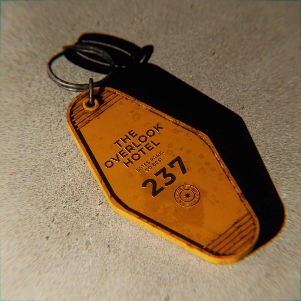 Retro Hotel Keyring | Accessories models | BlenderKit