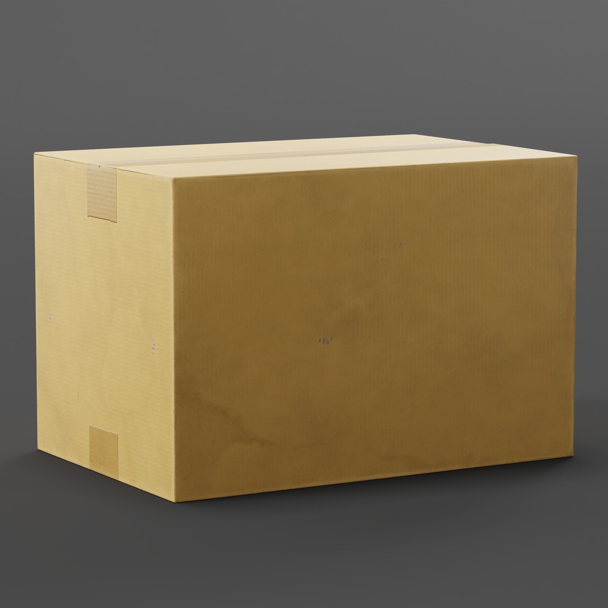 Rectangle Cardboard Box Closed | Miscellaneous models | BlenderKit