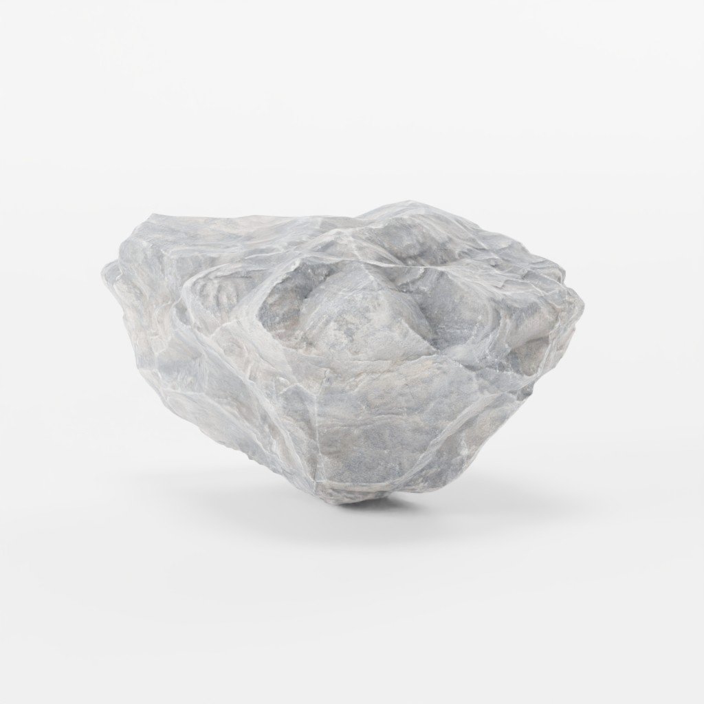 Sharp Grey Rock Boulder - 2 | Terrains models | BlenderKit