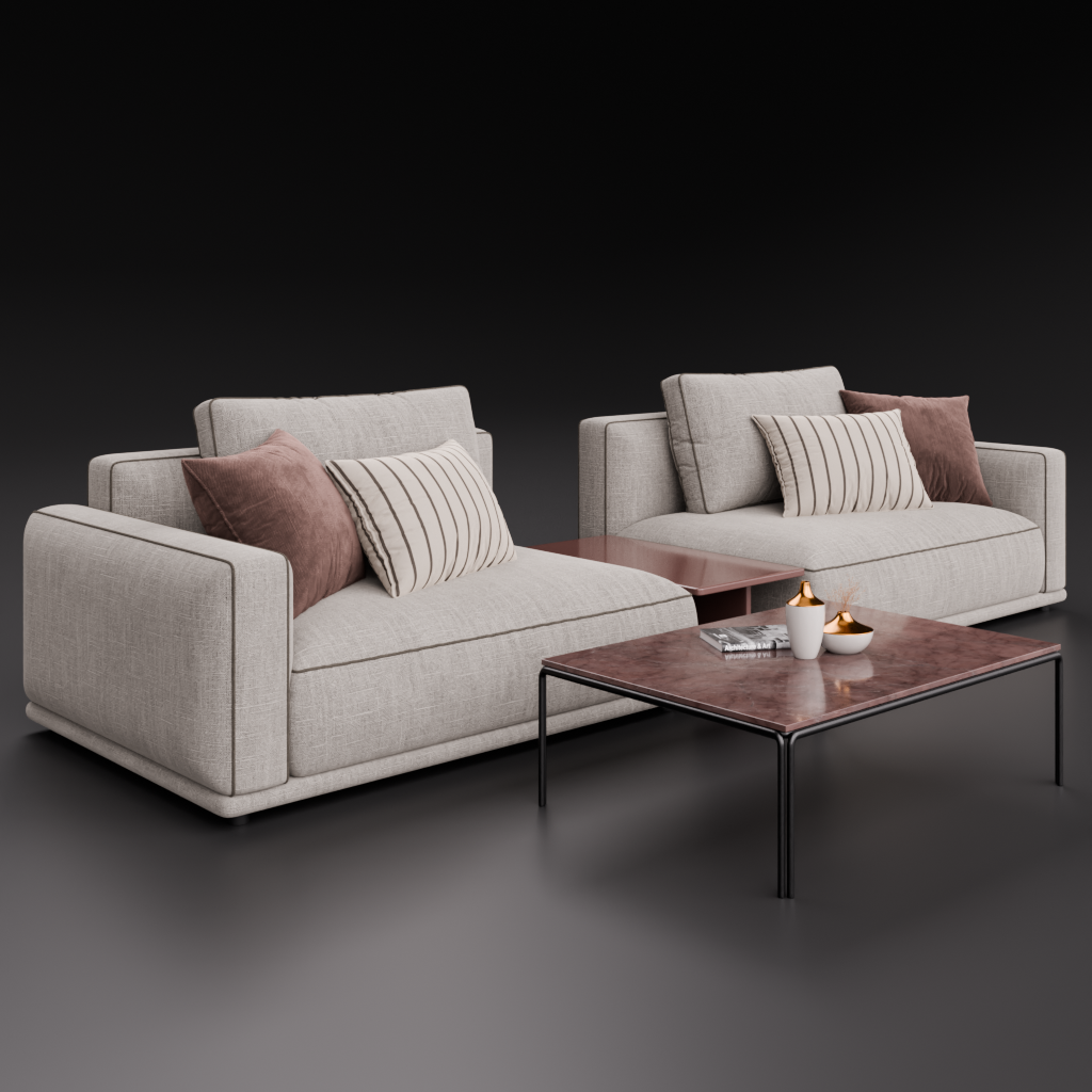 Sofa Eddie Fabric | Sofas models | BlenderKit