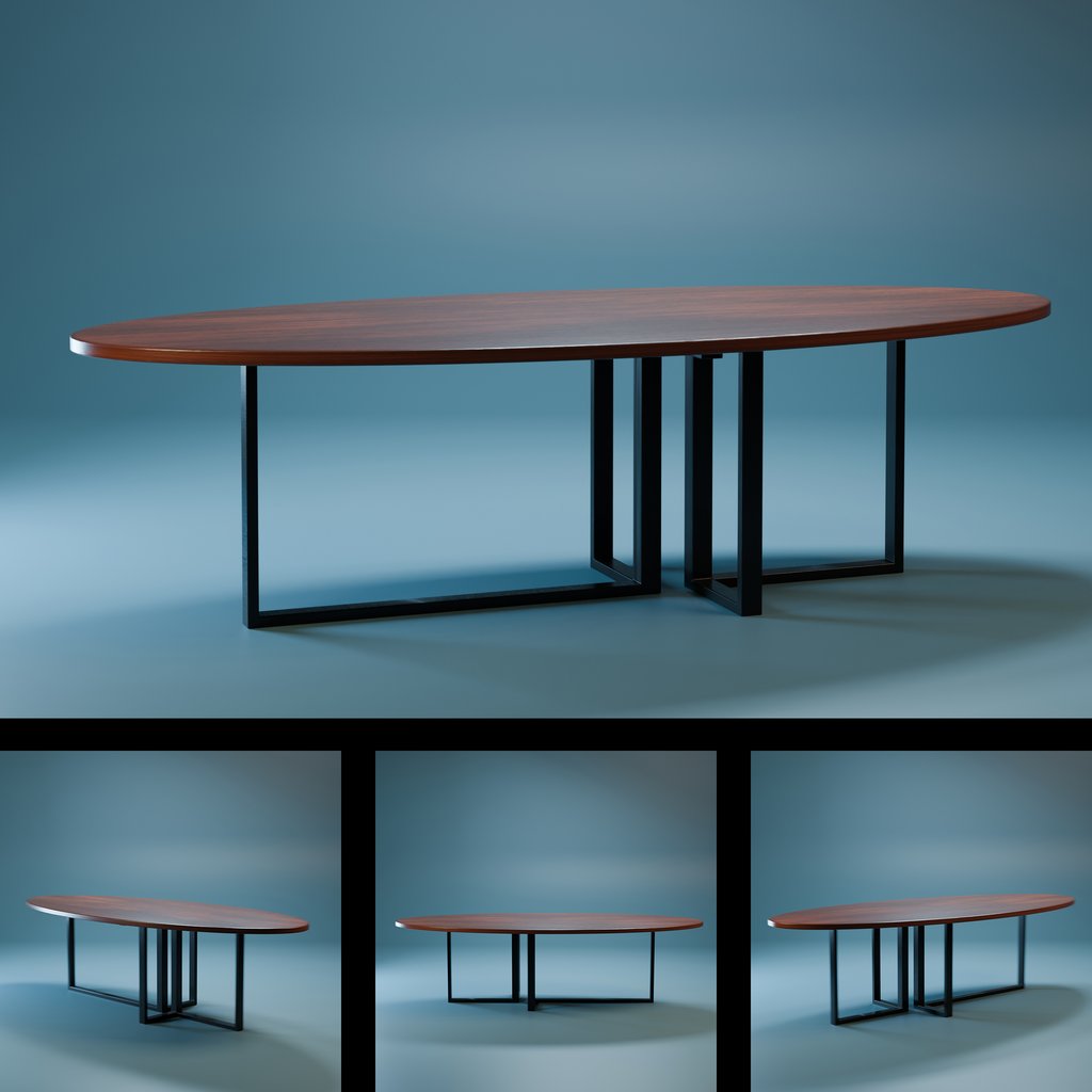 Dining Table - Eris Oval | Tables models | BlenderKit