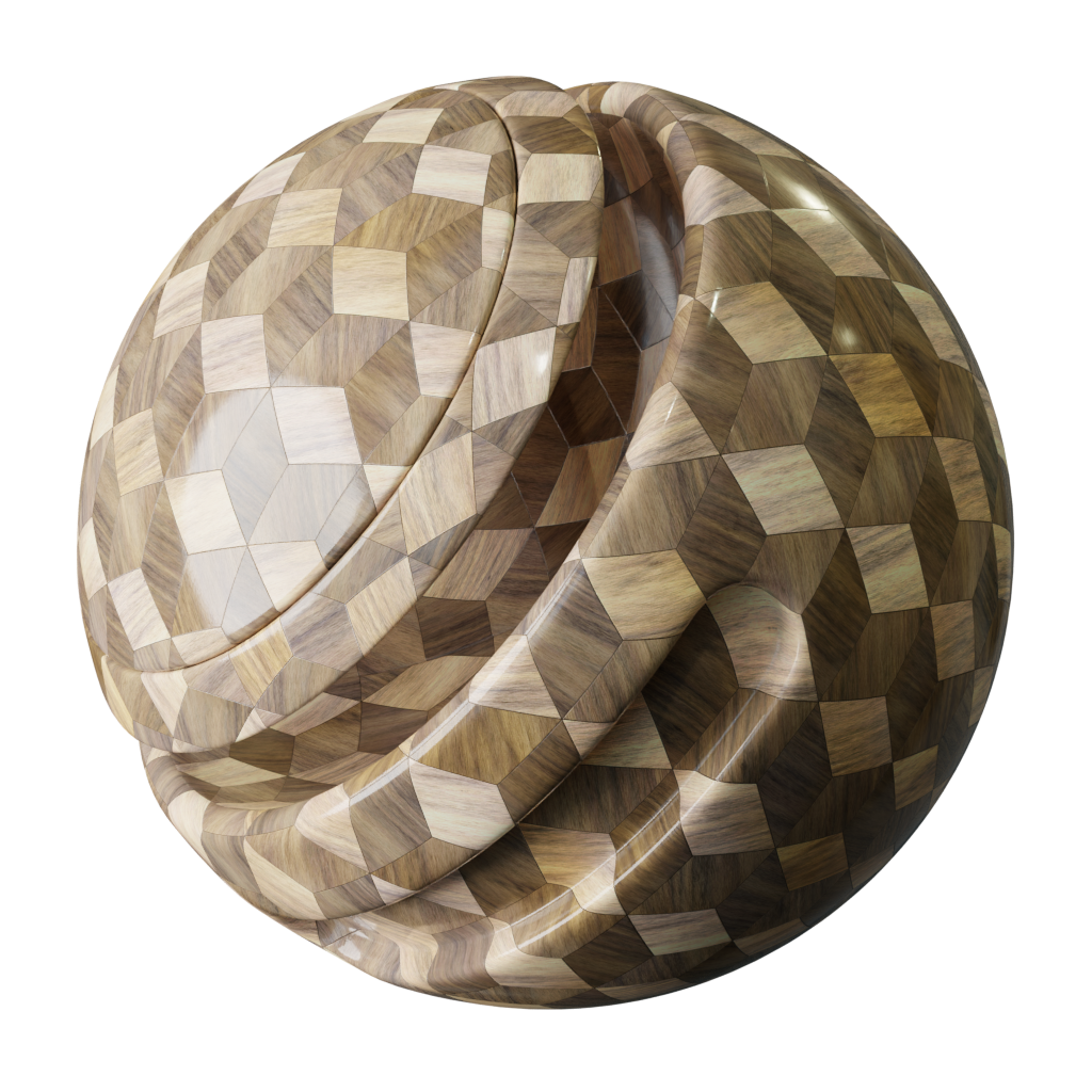 Cubic wooden floor | FREE floor materials | BlenderKit