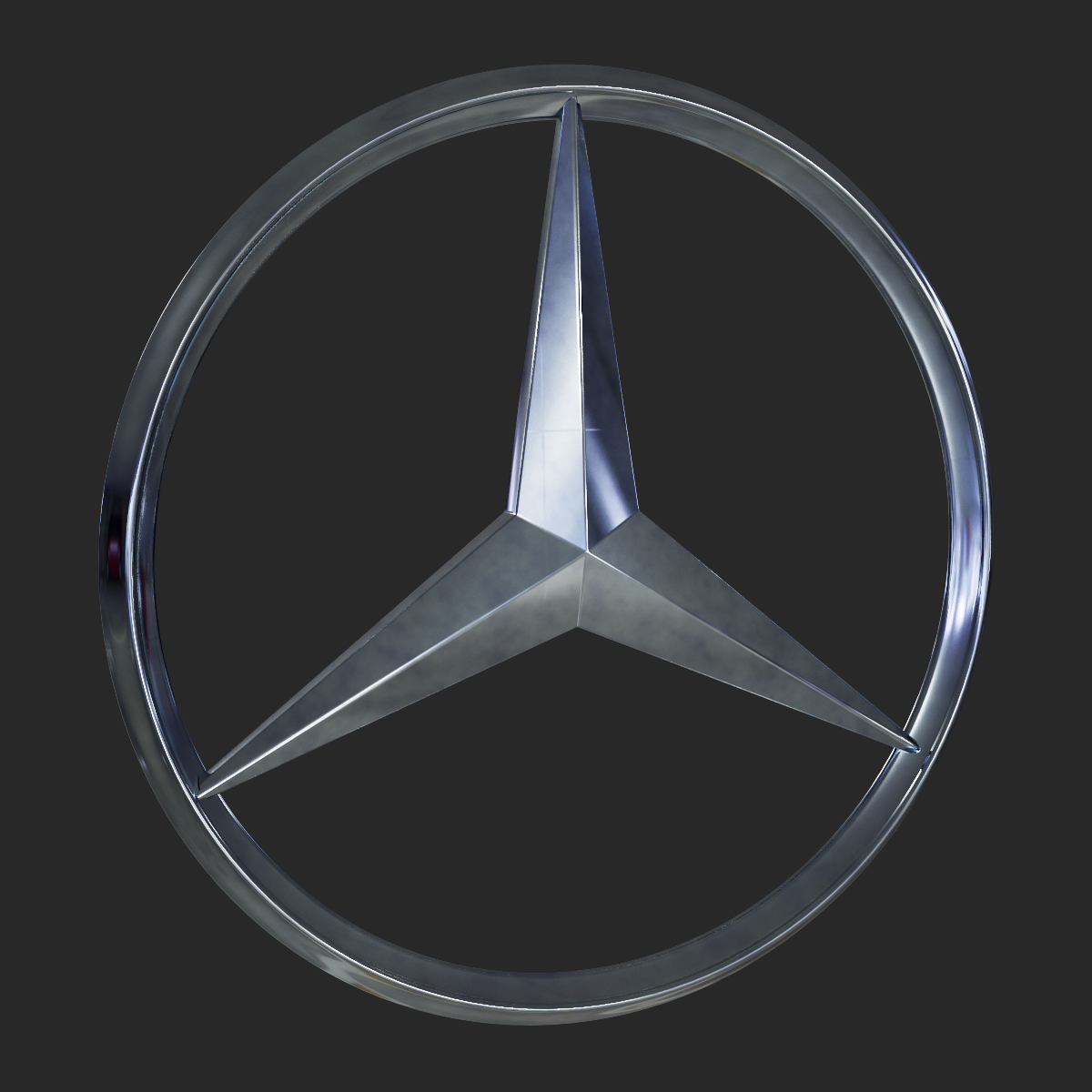 Benz Logo 3d model | Vehicle Parts models | BlenderKit