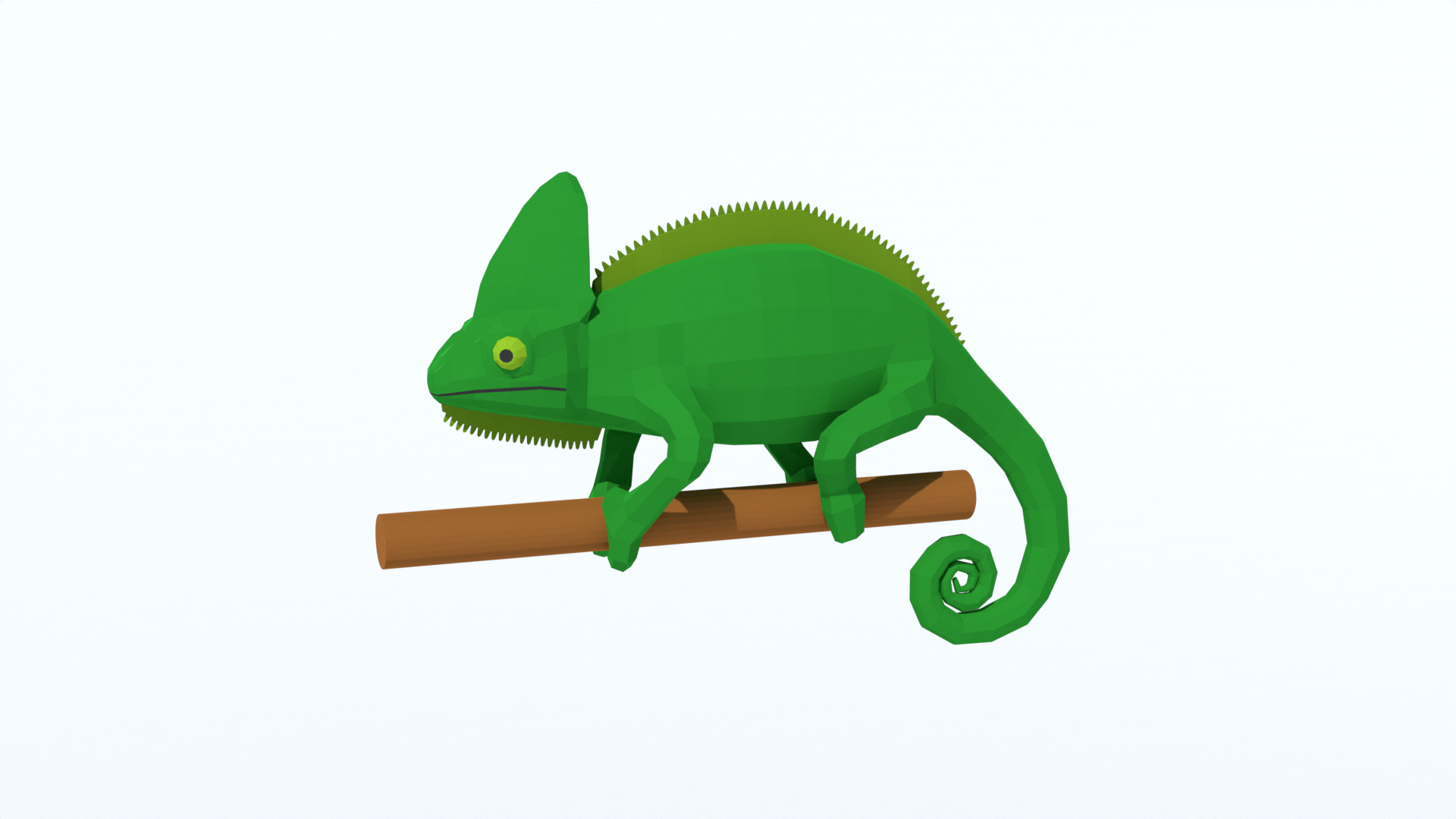 Low Poly Chameleon | Reptiles models | BlenderKit