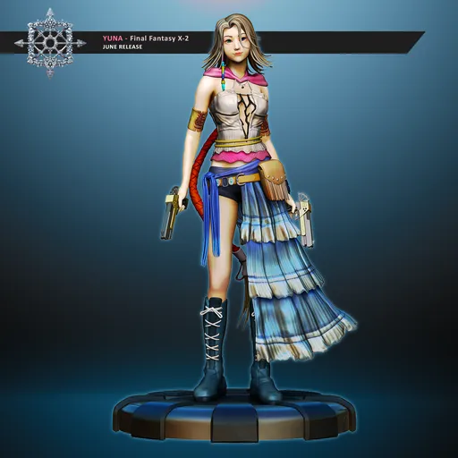 Yuna from Final Fantasy X-2 | Games printables | BlenderKit