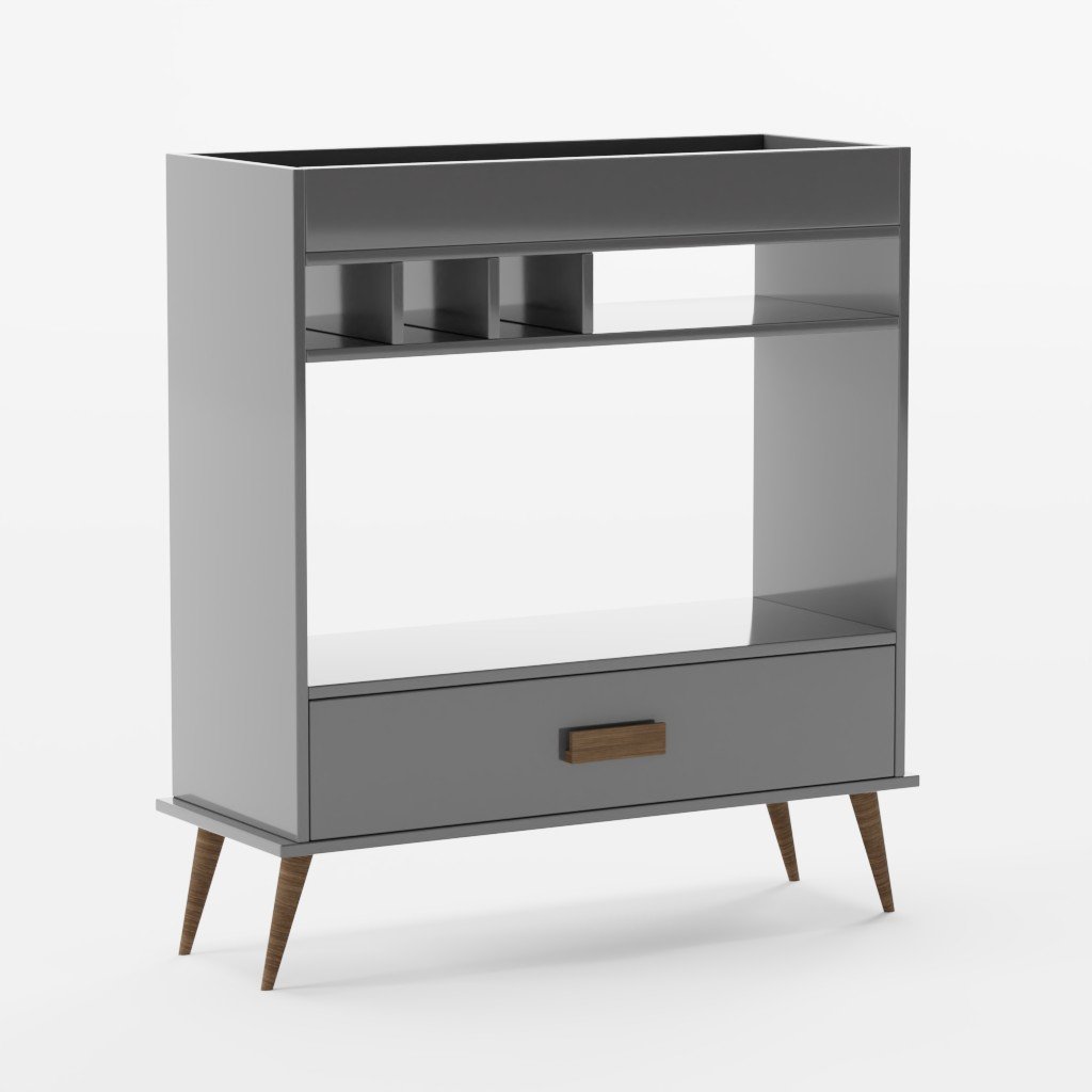 Korten 27.17'' Bar Cabinet | Kitchen Storage Spaces models | BlenderKit