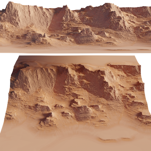 Desert Terrain | FREE Terrains models | BlenderKit