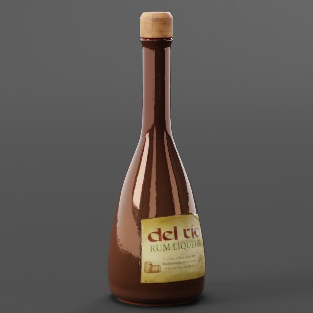 Del Tio Rum Liqueur Bottle | Restaurant / Bar models | BlenderKit