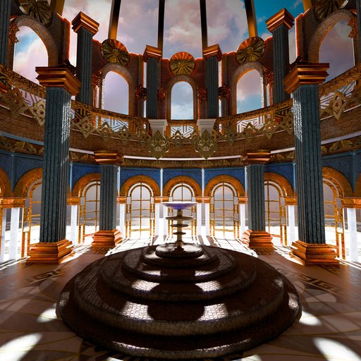 Fantasy hall with clouds | FREE Fantasy scenes | BlenderKit