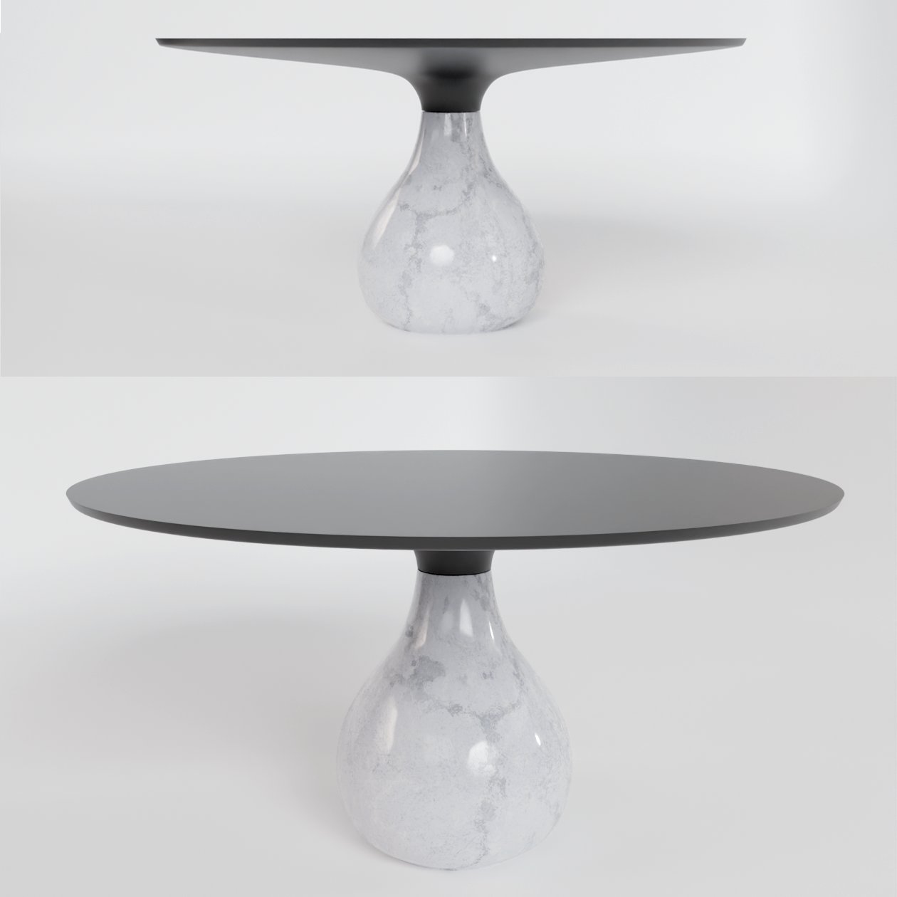 Round Dining Table Aqua | FREE Tables models | BlenderKit