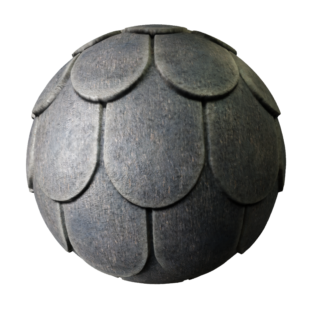 Slate Roof Tiles Medium Grey Edgewear | FREE roofing materials | BlenderKit