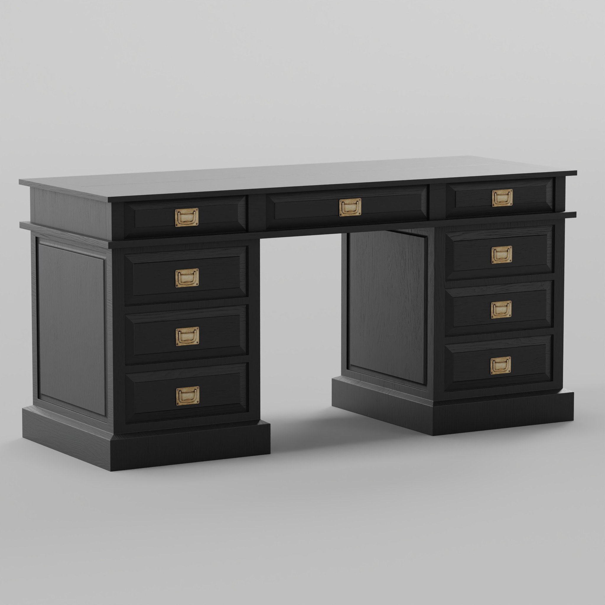 English, vintage style office table | Tables models | BlenderKit