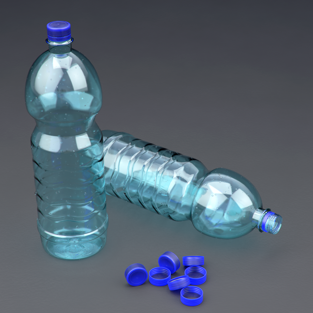 Plastic bottle of water | Beverages models | BlenderKit