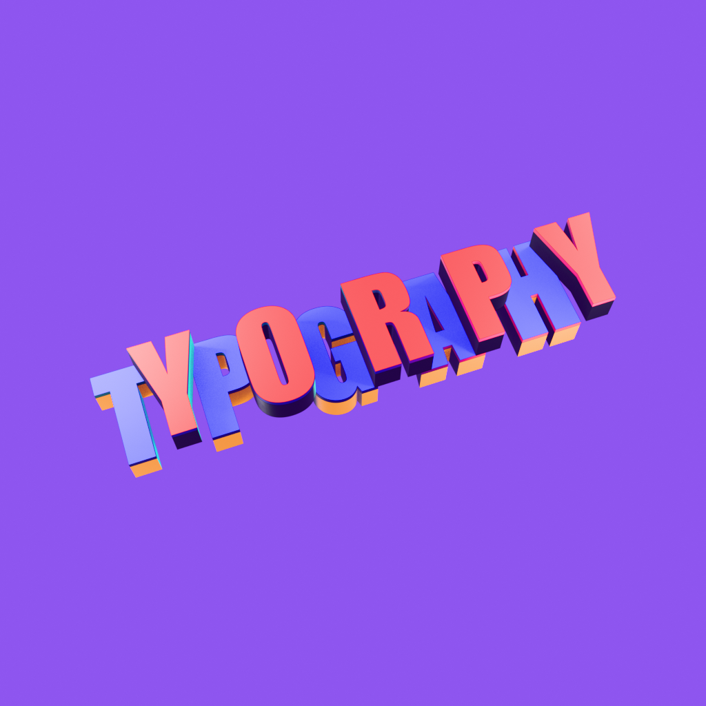 Colorful 3D Typography Animation | Typography scenes | BlenderKit