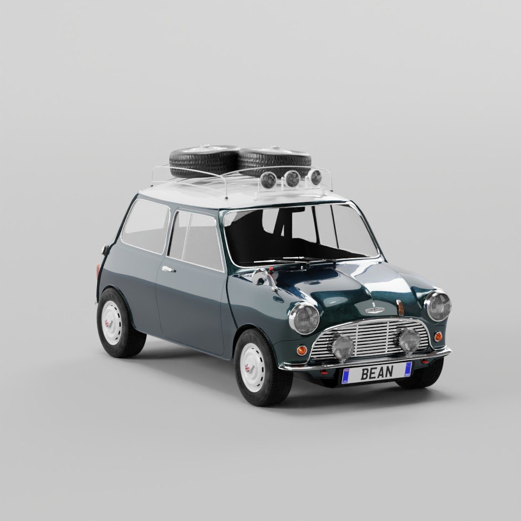 Classic Austin Mini Cooper S (1966) | 3D Historical models | BlenderKit