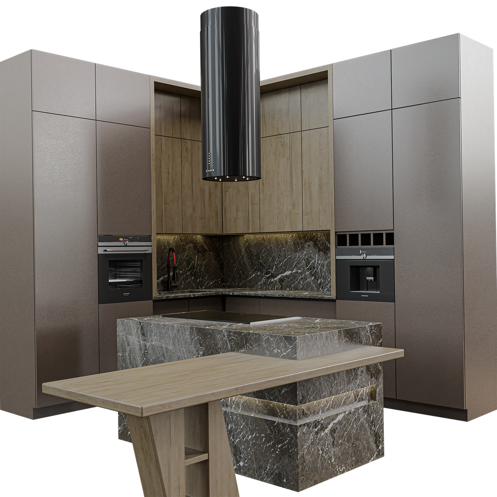 Kitchen modern08 | Kitchen Sets models | BlenderKit