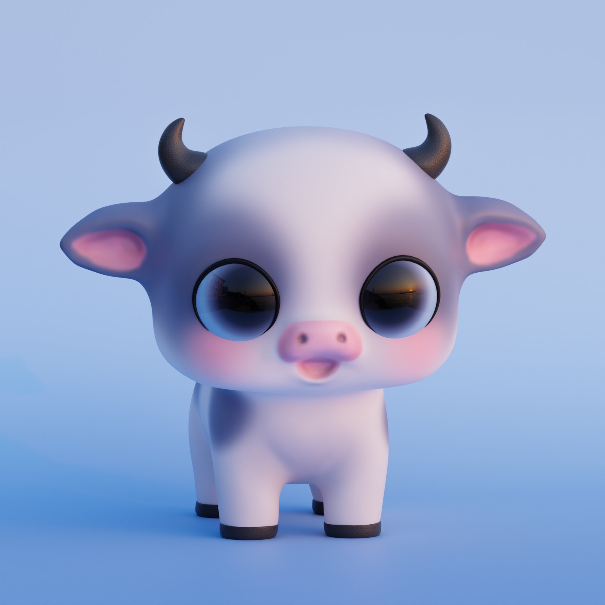 Baby Cow | FREE Mammals models | BlenderKit