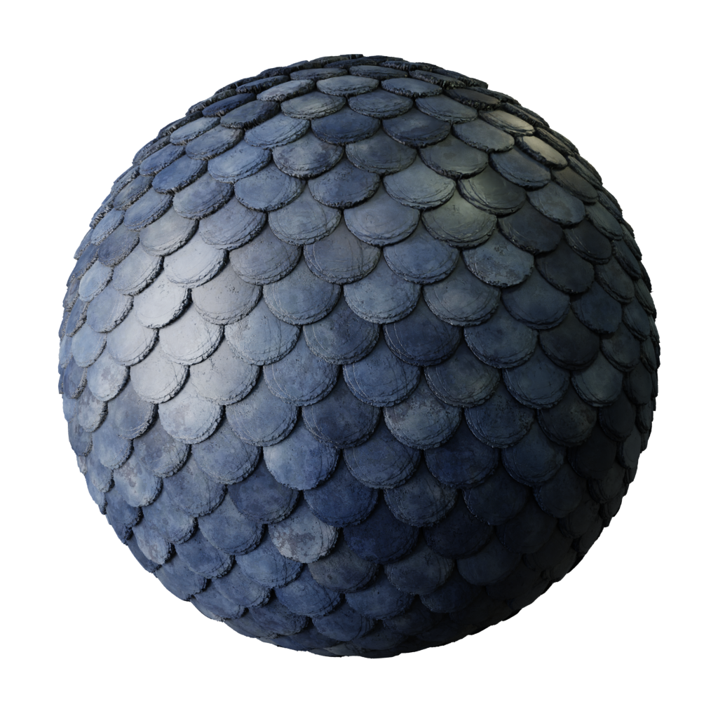 Blue roof bricks | FREE roofing materials | BlenderKit