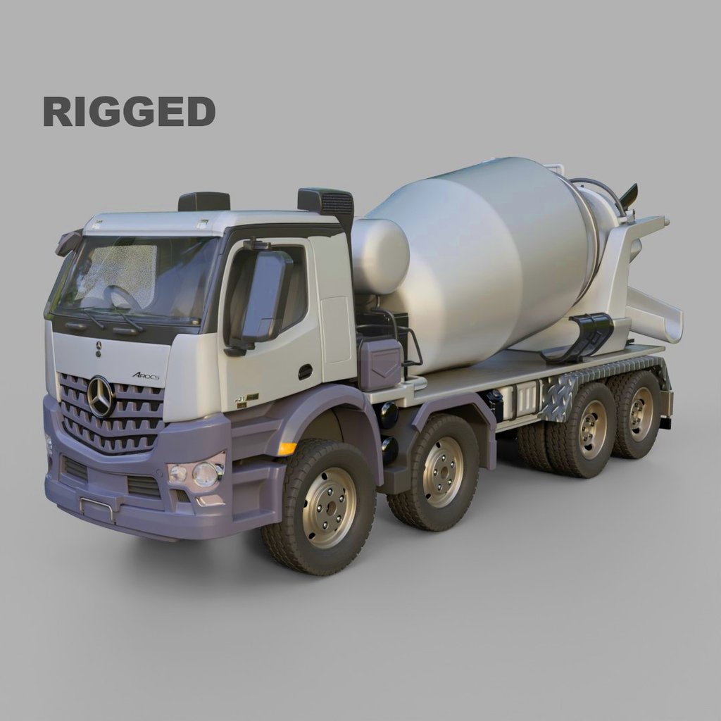 Mercedes Concrete Mixer | Trucks models | BlenderKit