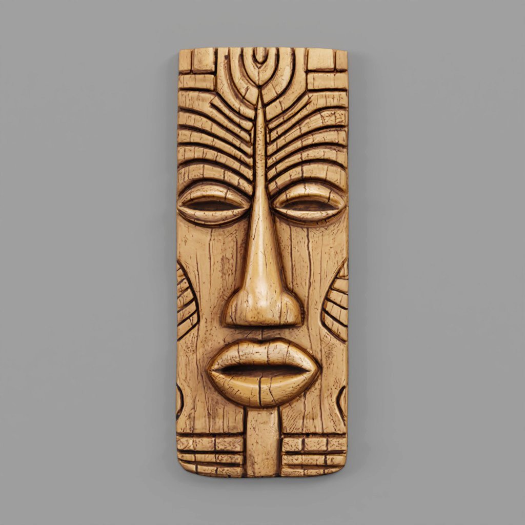 Decorative Tiki Mask - Carved Wood | Interior Decorations models ...