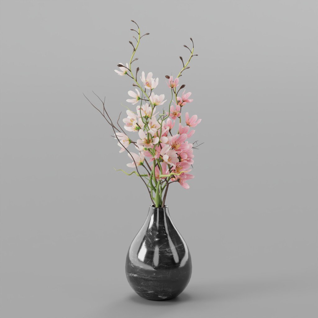 Orchid vase | Indoor Plants models | BlenderKit