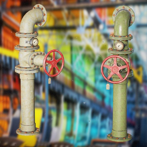 Modular Pipe | Industrial parts models | BlenderKit