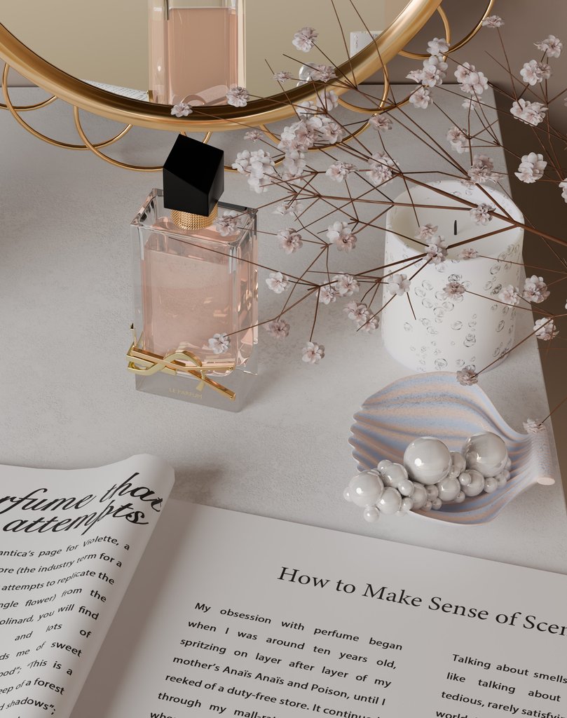 Perfume scene LE PARFUM | Mockup scenes | BlenderKit