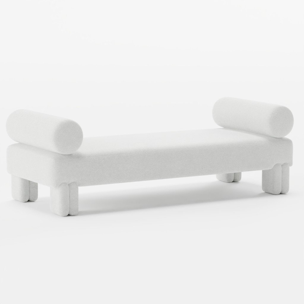 Daybed pouf | 3D Pouf models | BlenderKit