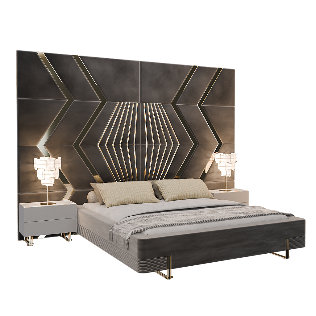 Geometric Arabesque Bed Set | Beds models | BlenderKit