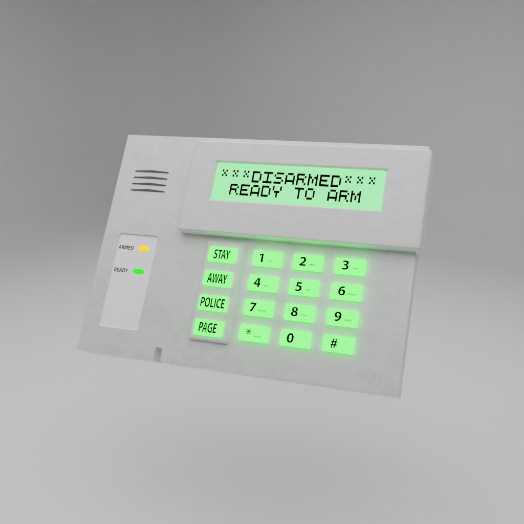 Alarm keypad (Honeywell Replica) | Consoles models | BlenderKit