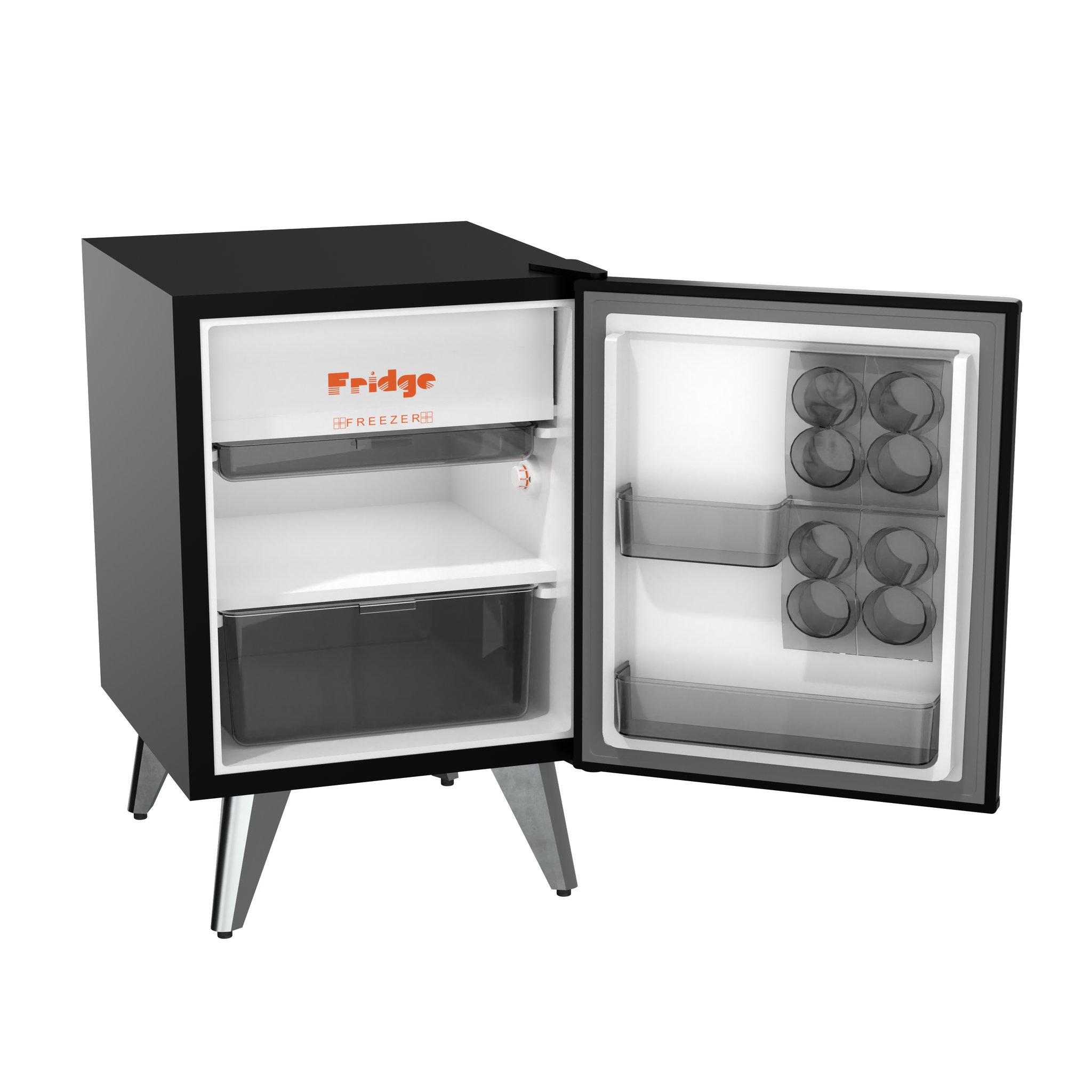 Black Mini Fridge | Home Appliances models | BlenderKit