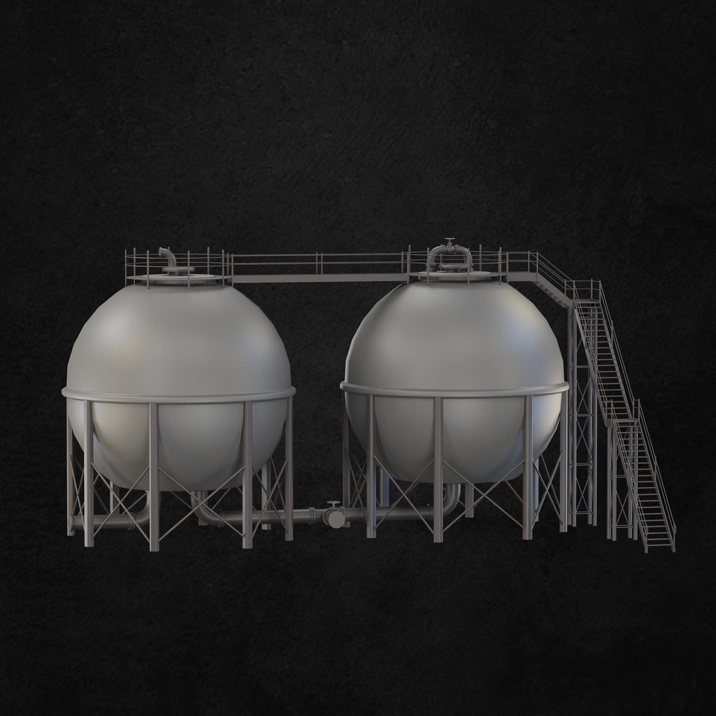 Storage Tank | Industrial models | BlenderKit