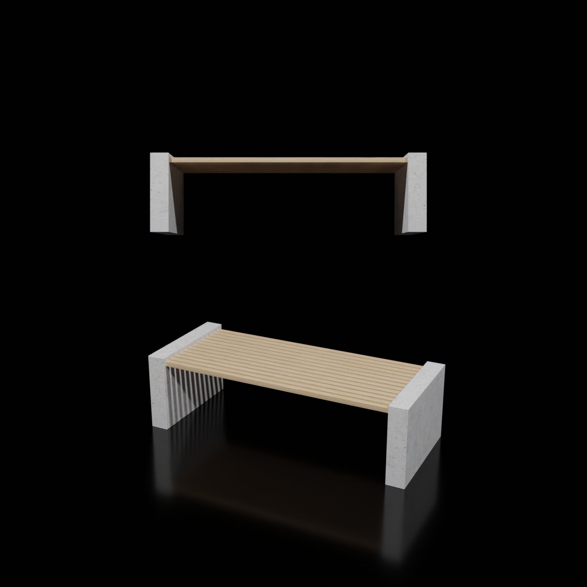 Urban Bench 3 | FREE Benches models | BlenderKit