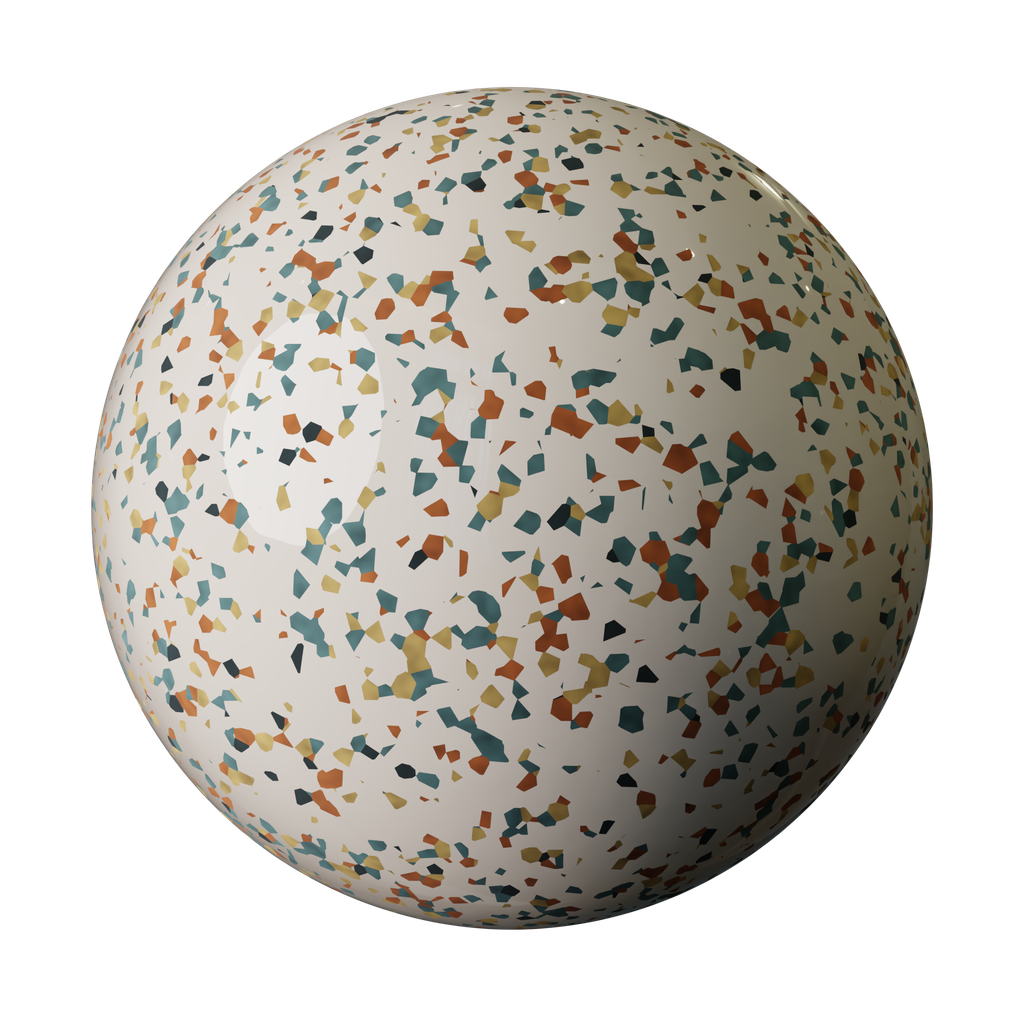 Tan Terrazzo Tile (Procedural) | FREE tiles materials | BlenderKit