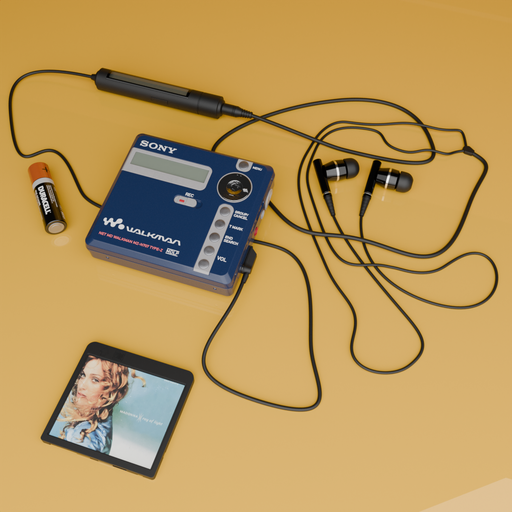 Sony Walkman Minidisc | Audio Devices models | BlenderKit