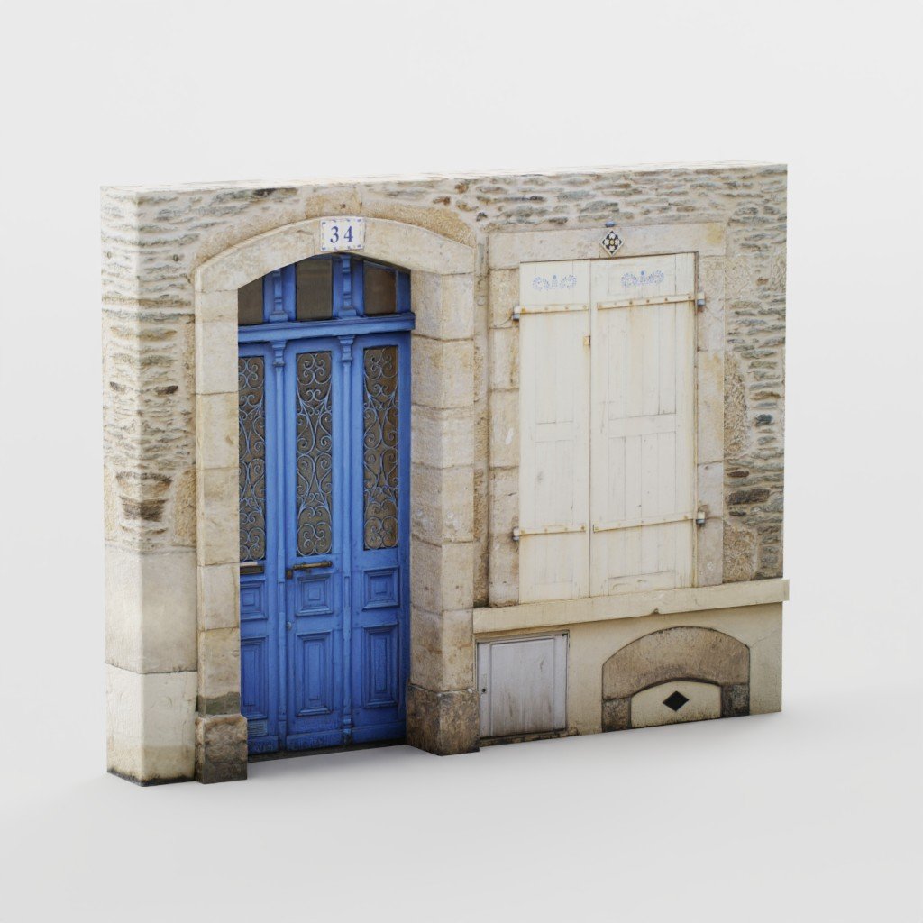 Building, Stone Front | Historic Buildings models | BlenderKit
