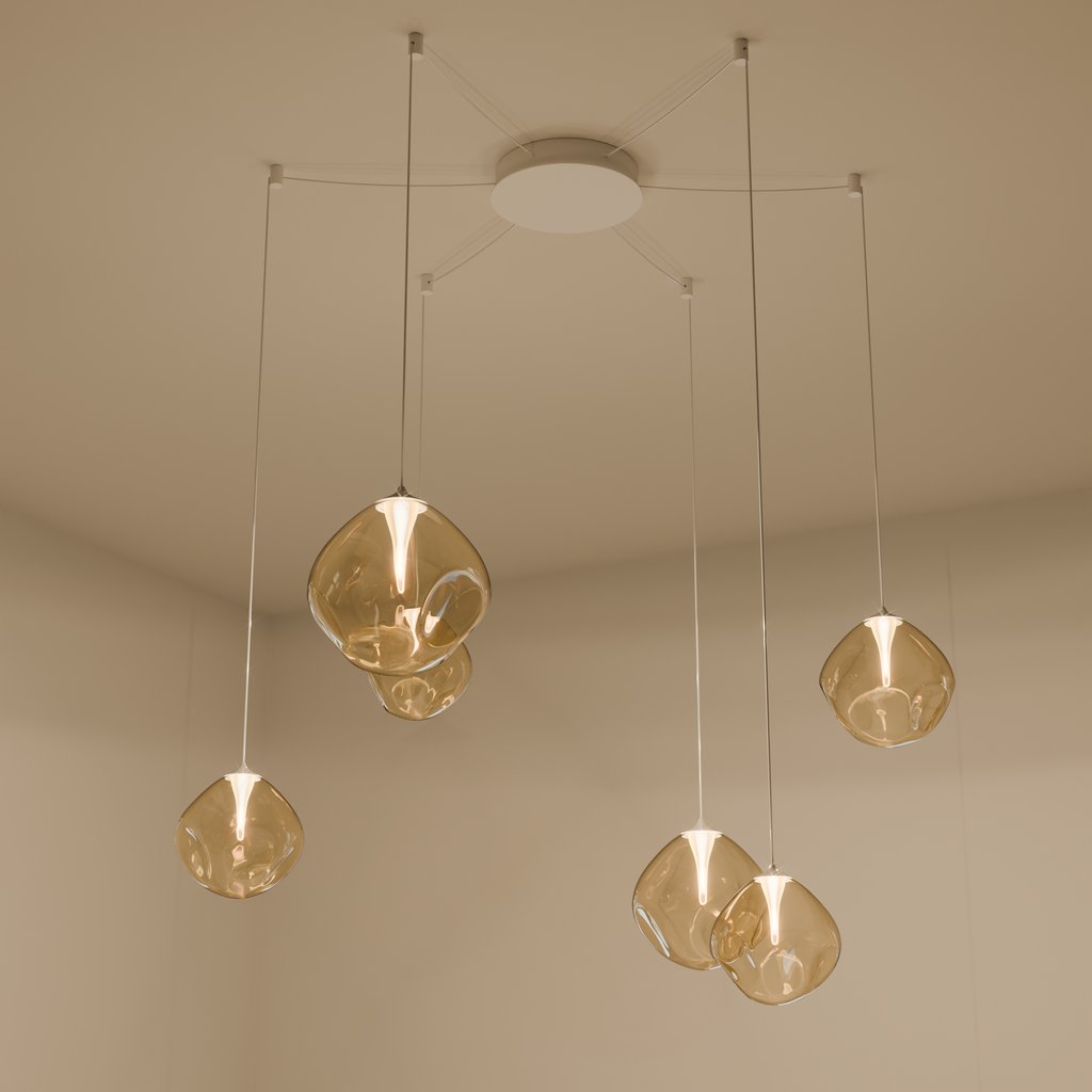 GlassChandelierAdjustable | Ceiling Lights models | BlenderKit