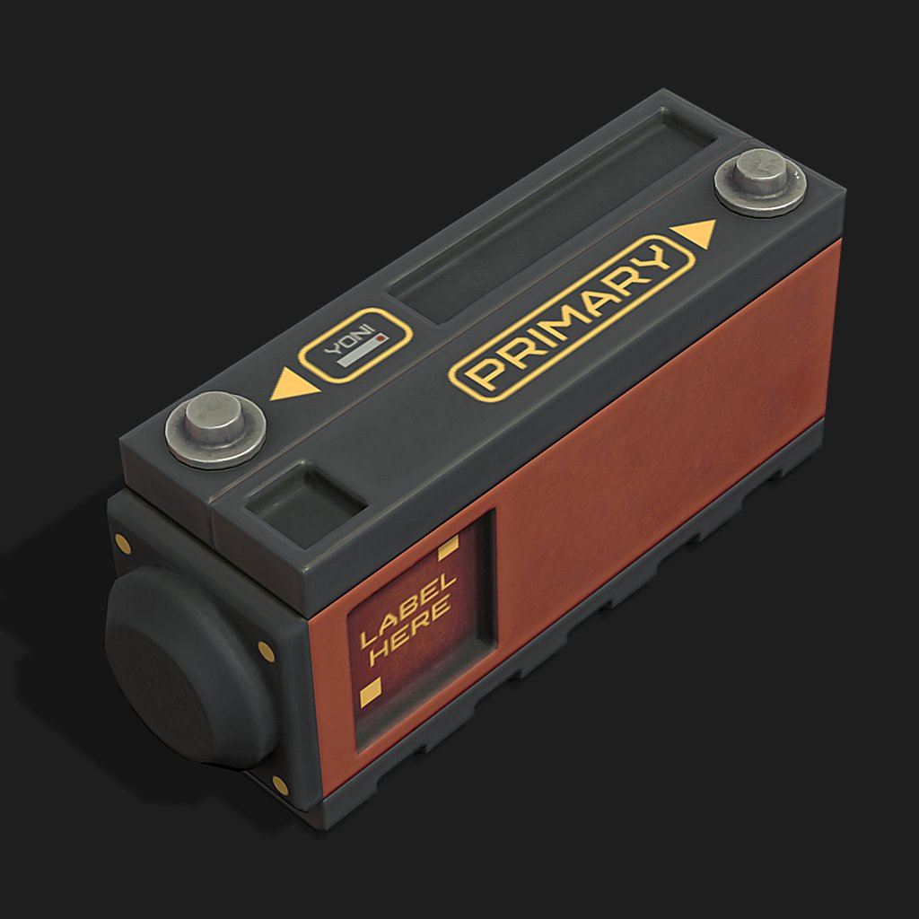 Battery Scifi Prop | Industrial Equipment models | BlenderKit