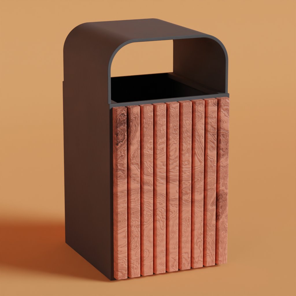 Trash Bin #1 | FREE Urban Environment models | BlenderKit