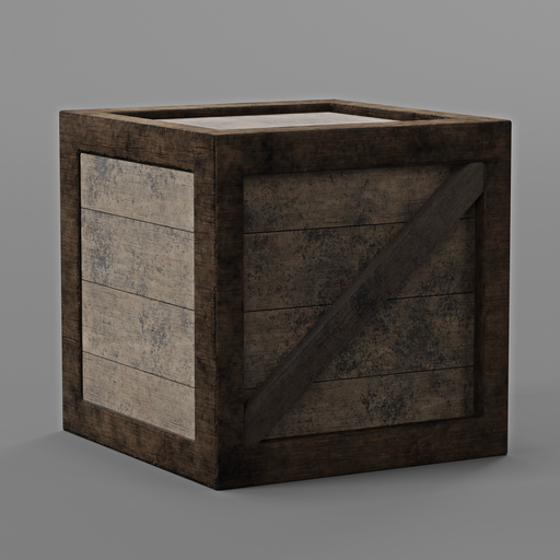 BlenderKit | Download the Wooden Box model