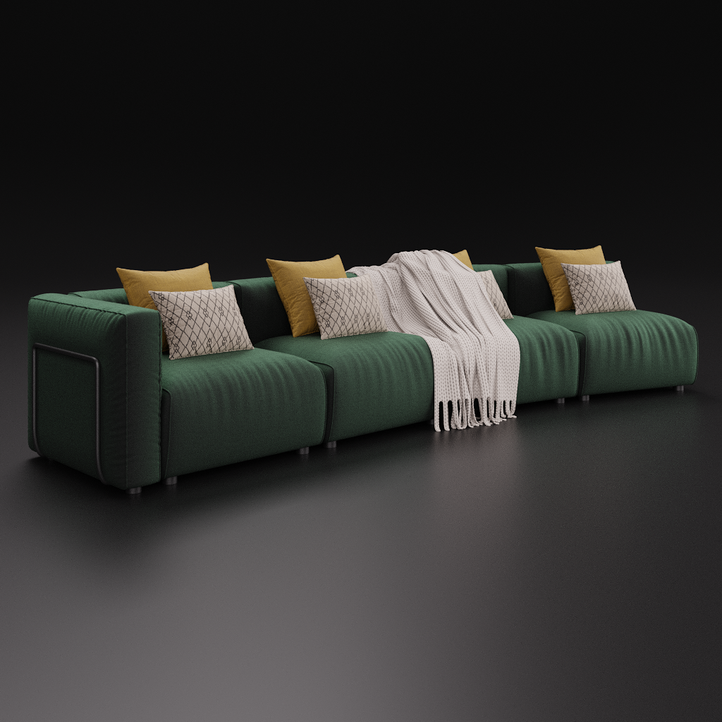 Sofa Fiocco | 3D Sofa models | BlenderKit