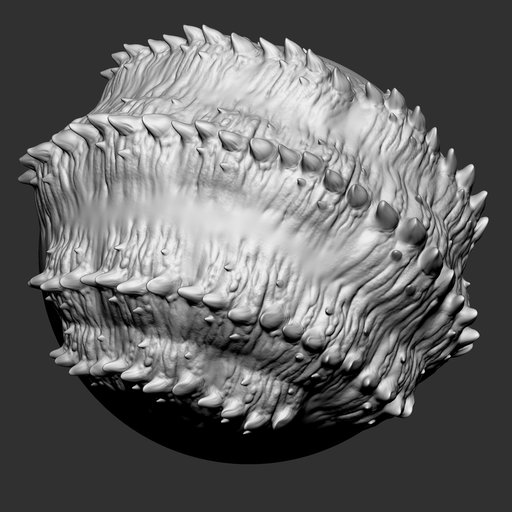 NS Creature curve spike spine | Spikes brushes | BlenderKit