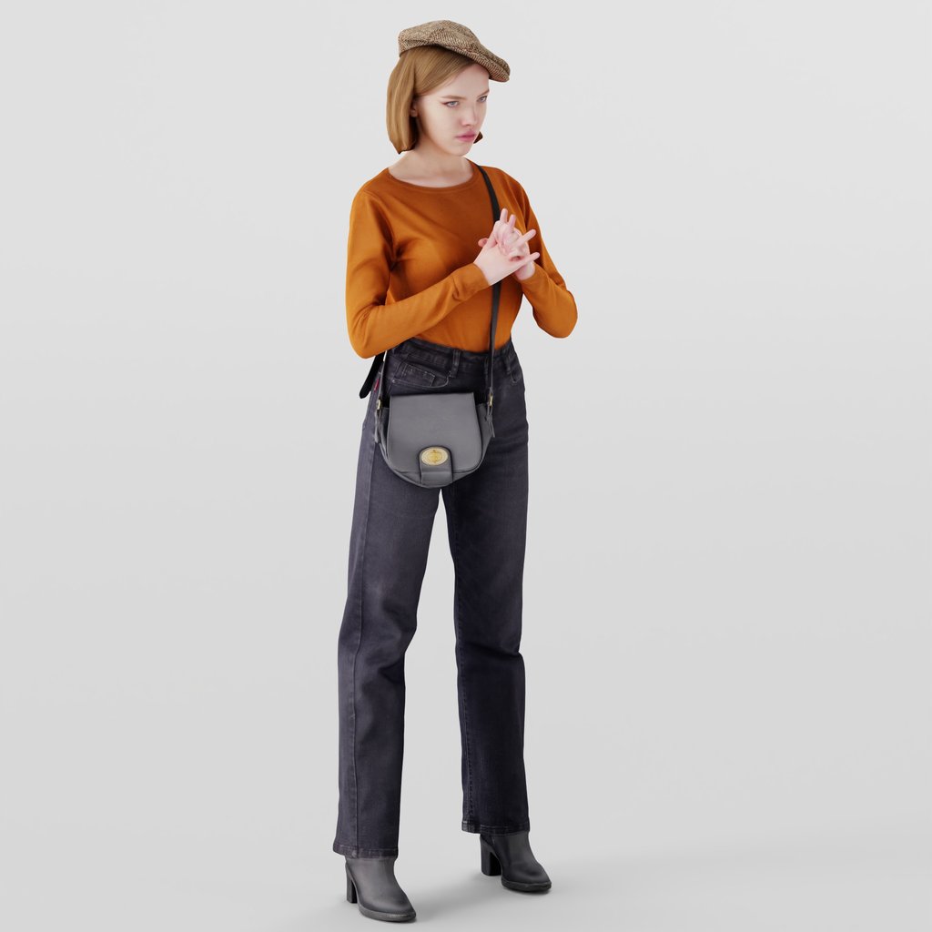 Casual Elegance: Urban Stand | Women models | BlenderKit
